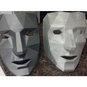 Low Poly Face Mask for Halloween or Masquerade - Etsy