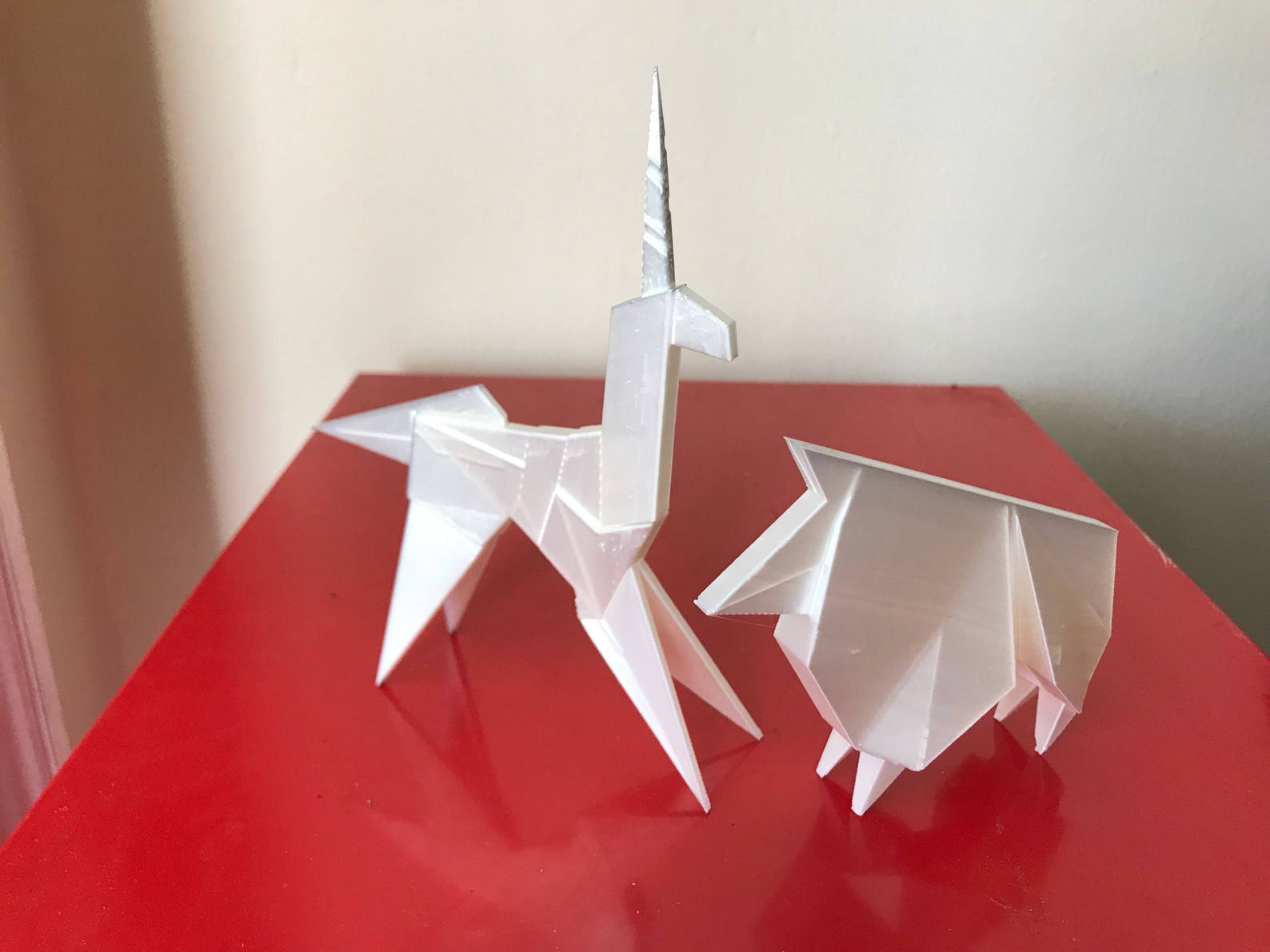 Gaff's Blade Runner Origami Unicorn and Sheep, Lowpoly Unicorn and ...
