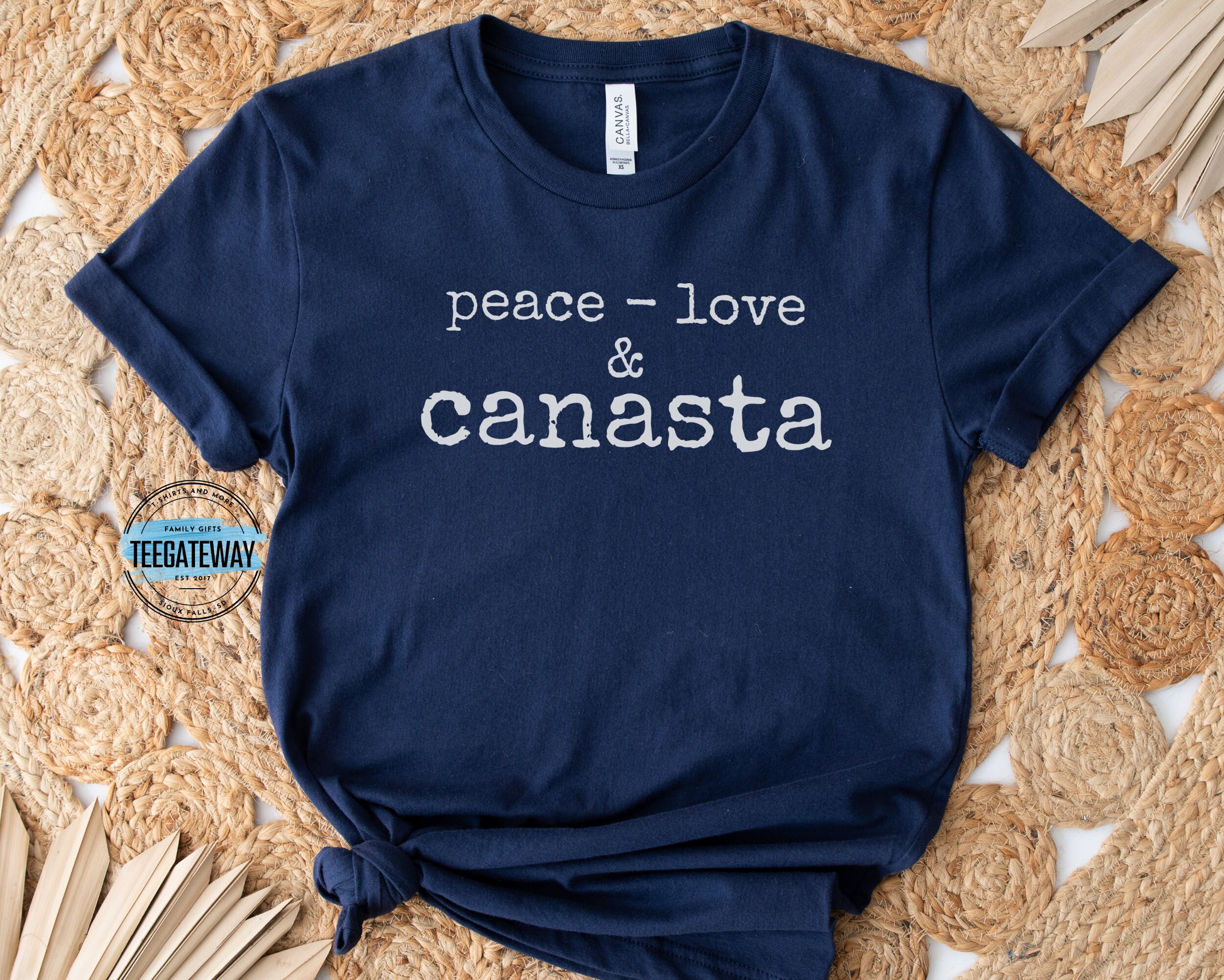 Peace Love Canasta T-shirt, Canasta Gifts Shirt, Game Night Shirt, Card ...