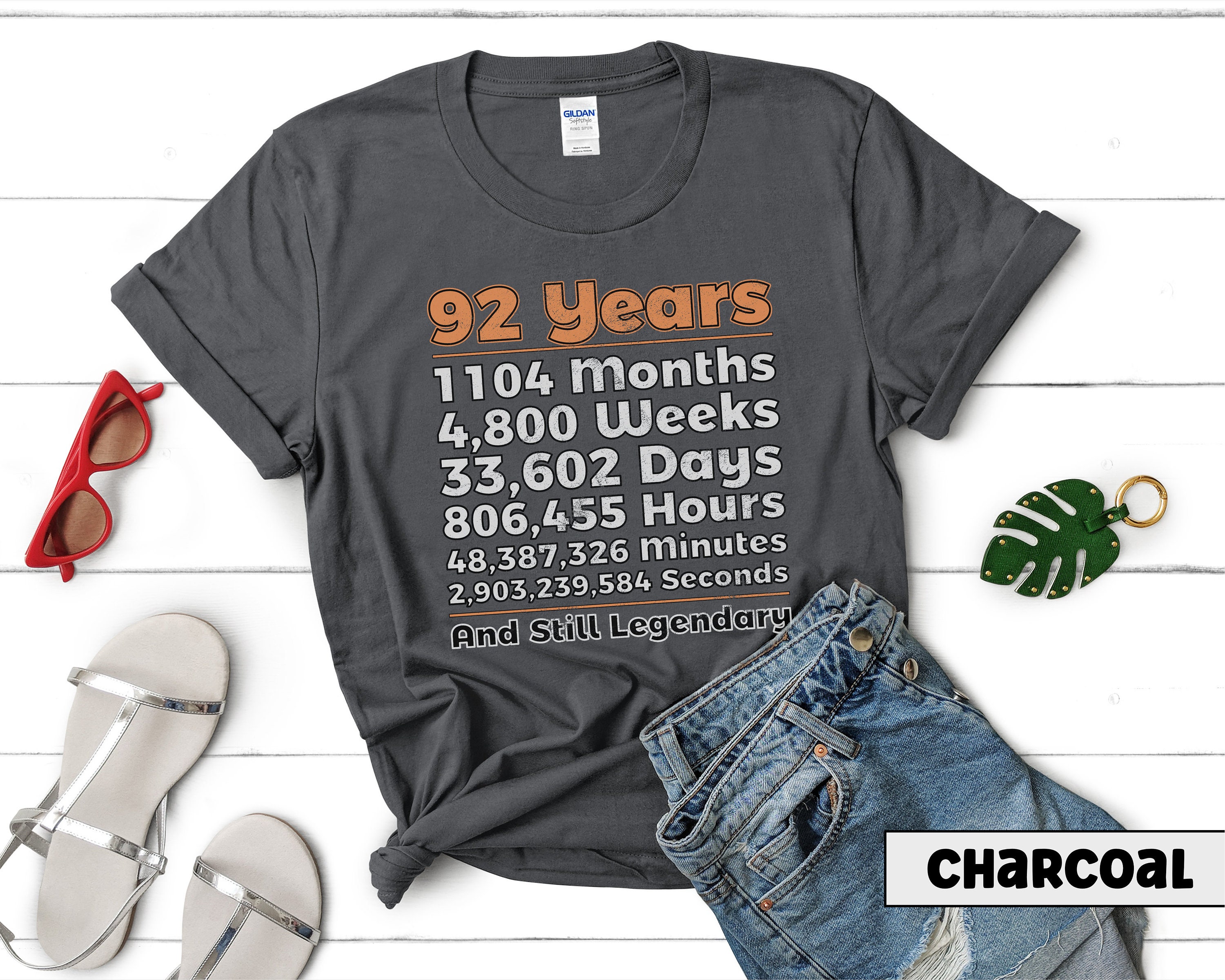 92nd Birthday Shirt | 92 Years Old | Ninety-second Gift Idea | Birthday ...