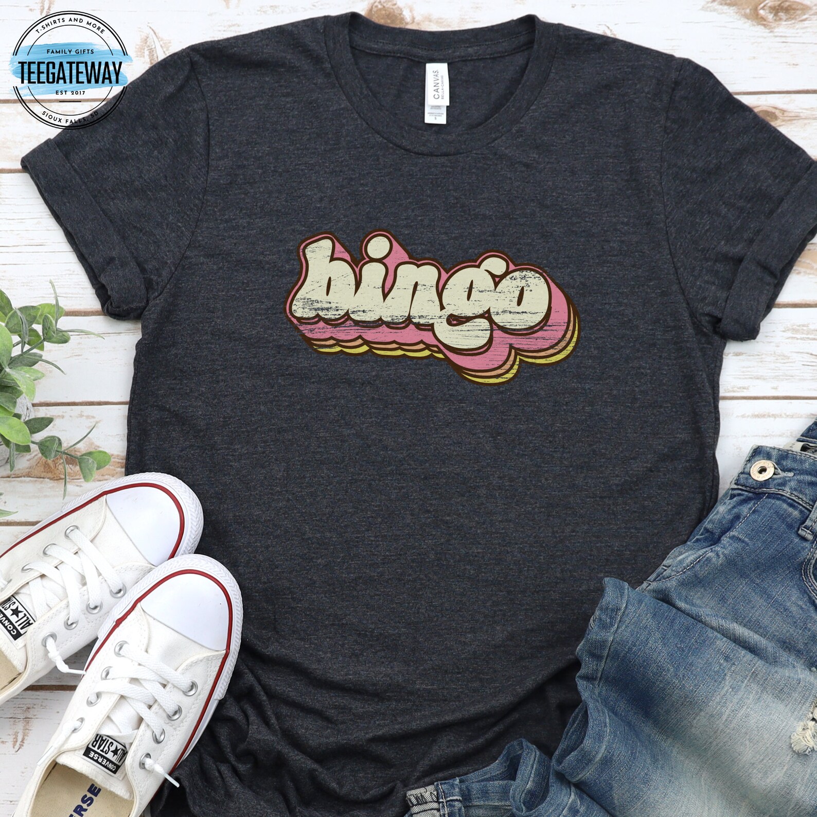 Bingo Retro Distressed Style T-shirt, Bingo Player Gifts, Shirt for ...