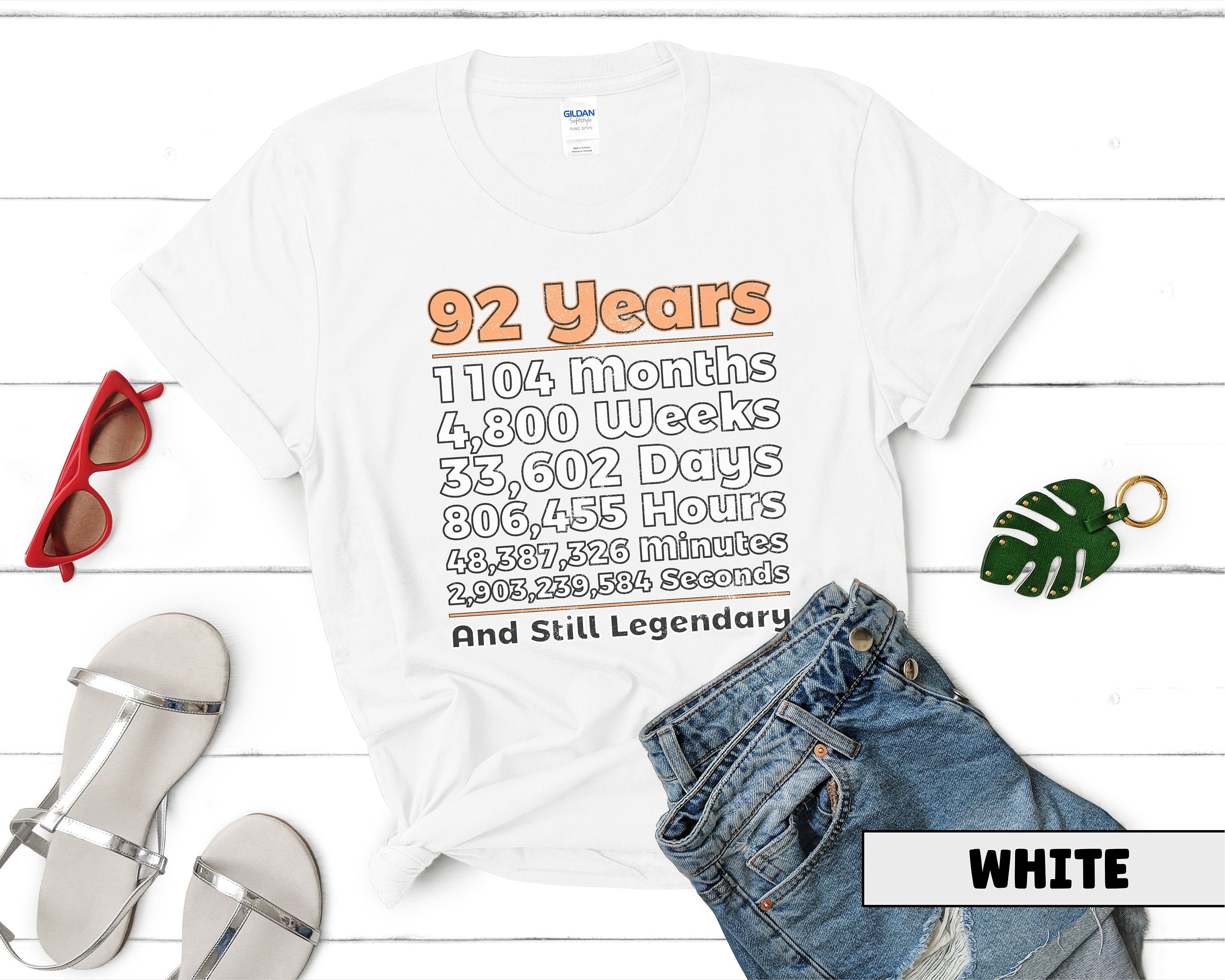 92nd Birthday Shirt | 92 Years Old | Ninety-second Gift Idea | Birthday ...