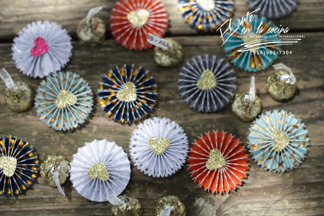 Paper Rosettes...6 Piece Set of Scrapbooking Paper Flower Rosettes ...