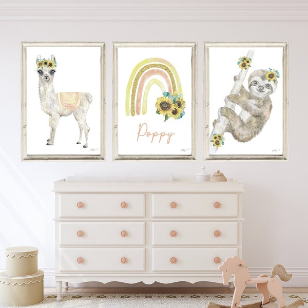 Sloth Nursery Art - Etsy