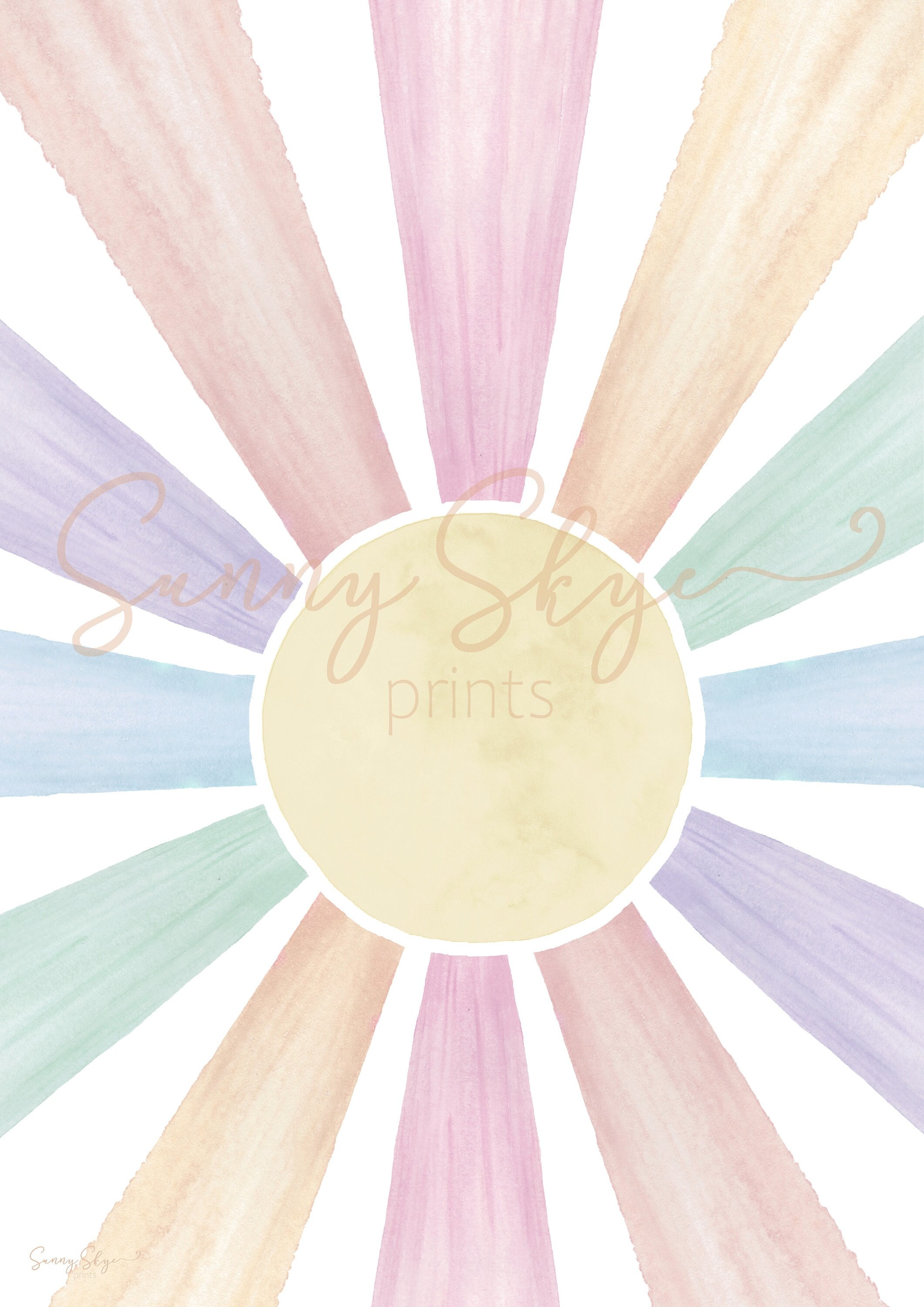 Rainbow Prints Girls Prints Abstract Prints Pastel Rainbow - Etsy