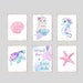 Ocean Art Set Mermaid Print Set Under the Sea Prints Girls Nursery ...