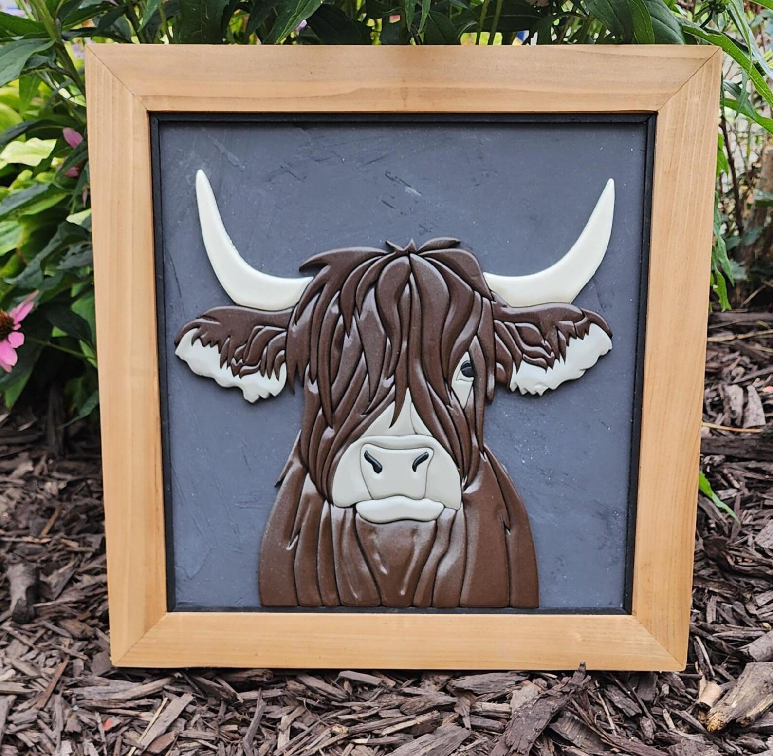 Wooden Highland Cow Sign - Etsy