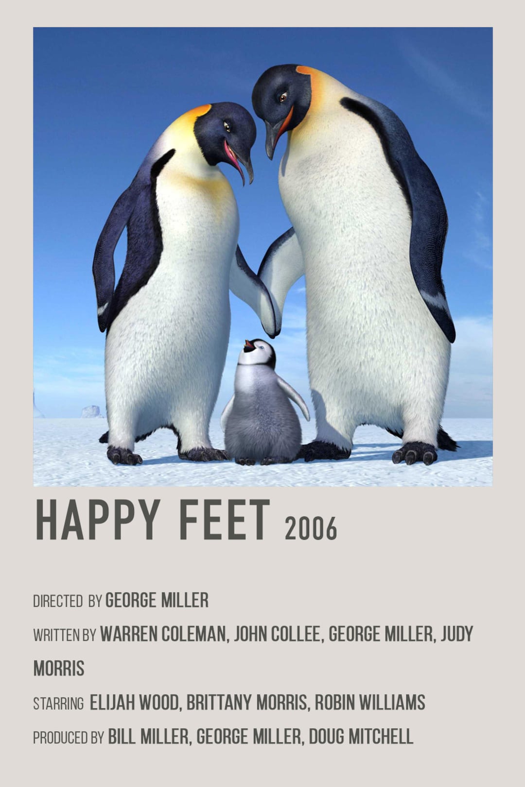 Happy Feet Retro Movie Poster, Digital Download, Animated Film Poster ...
