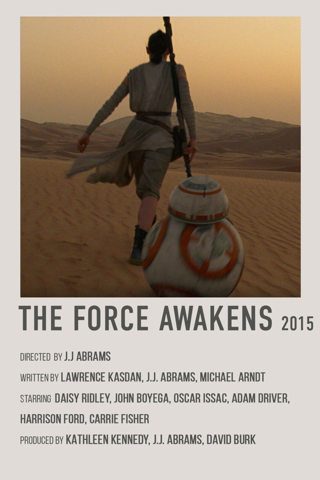 The Force Awakens Retro Movie Poster, Digital Download, Star Wars ...