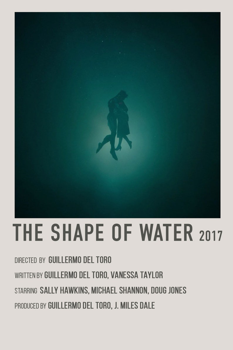 The Shape of Water Retro Movie Poster, Digital Polaroid Download - Etsy