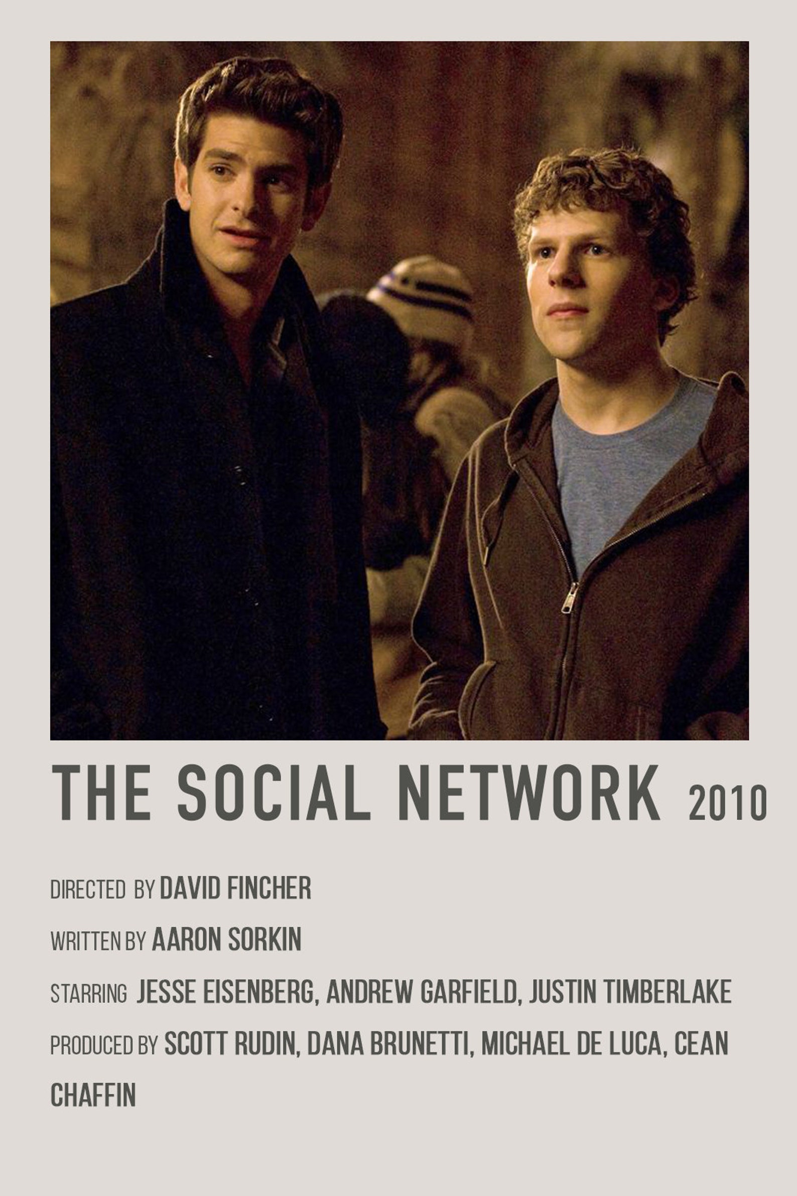 The Social Network Retro Movie Poster, Digital Polaroid Download - Etsy