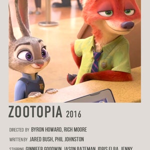 Zootopia Retro Movie Poster, Digital Download, Animated Film - Etsy