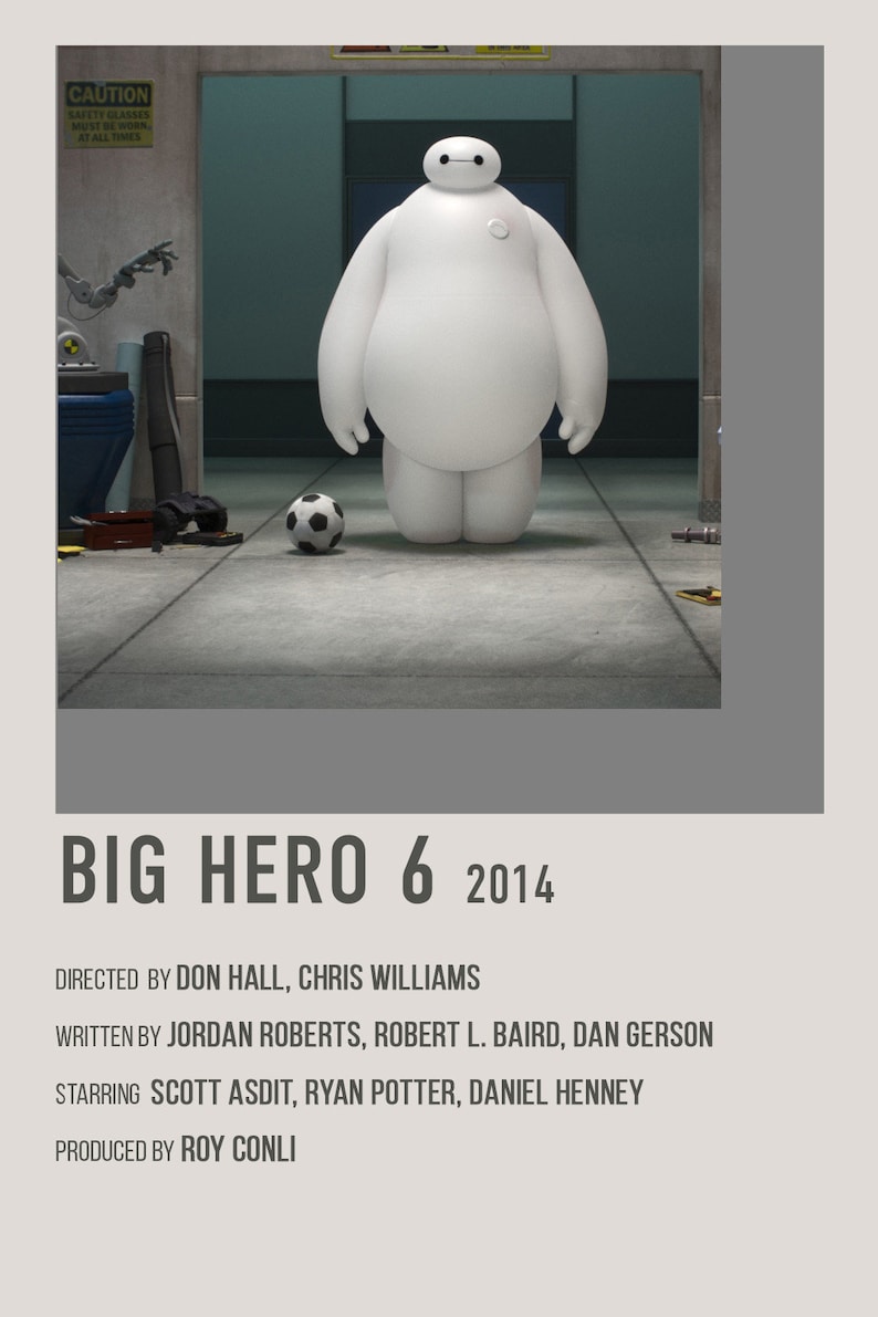Big Hero 6 Retro Movie Poster, Digital Download, Polaroid Poster ...