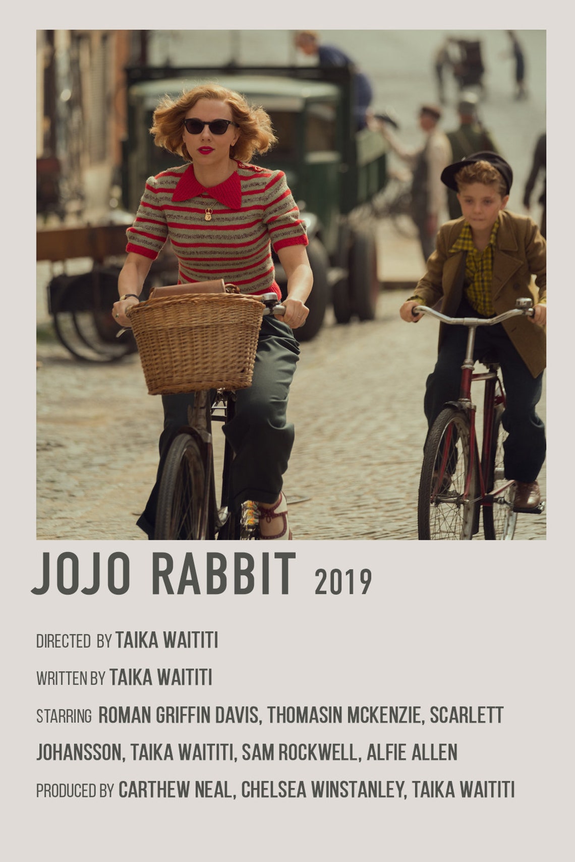 Jojo Rabbit Retro Movie Poster, Digital Download, Taika Waititi Film ...
