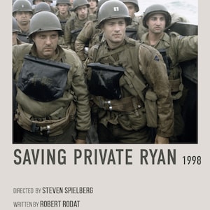 Saving Private Ryan Retro Movie Poster, Digital Download, Tom Hanks ...