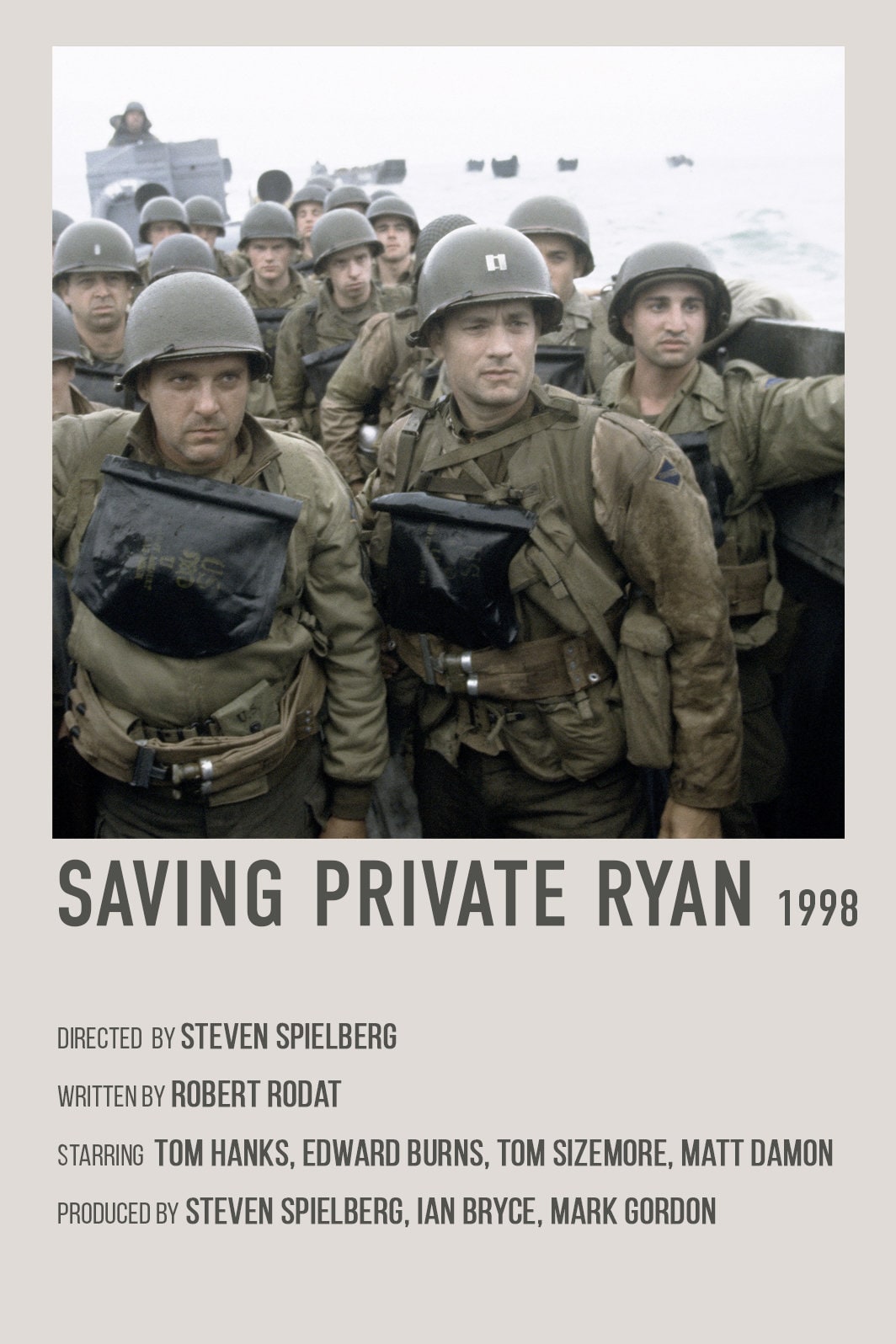 Saving Private Ryan Retro Movie Poster, Digital Download, Tom Hanks ...