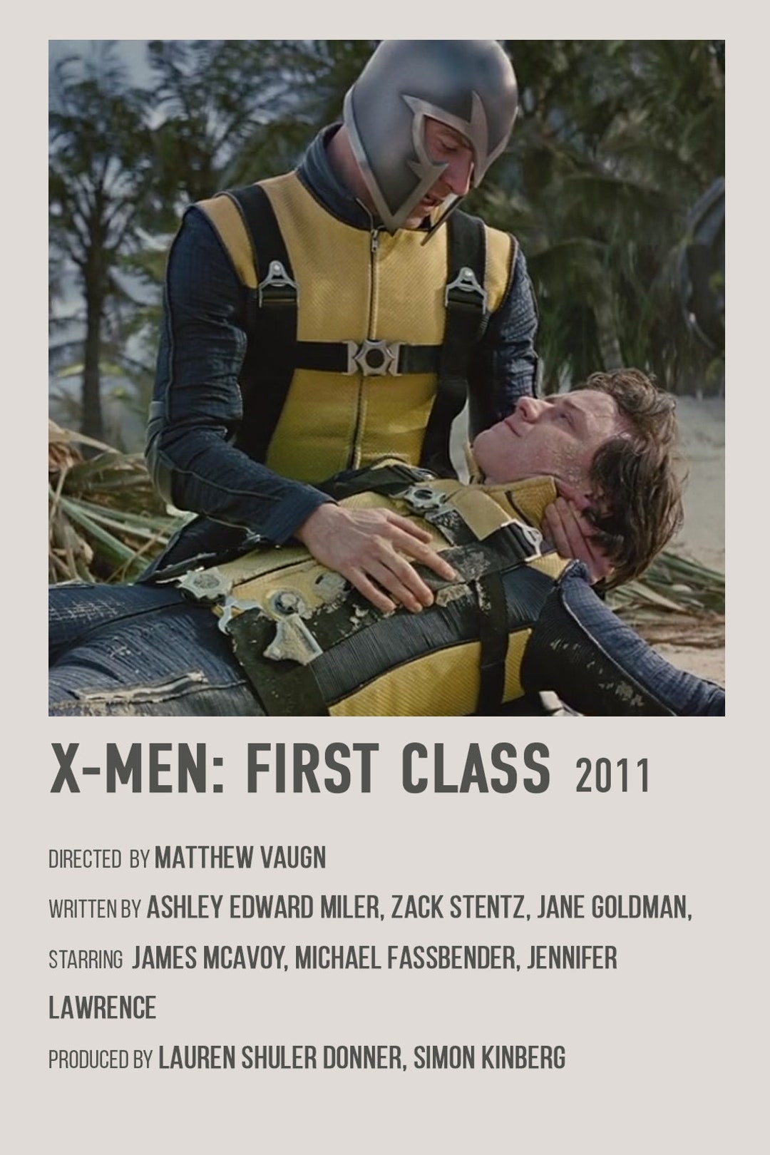 X-men: First Class Retro Movie Poster, Digital Download, James Mcavoy ...