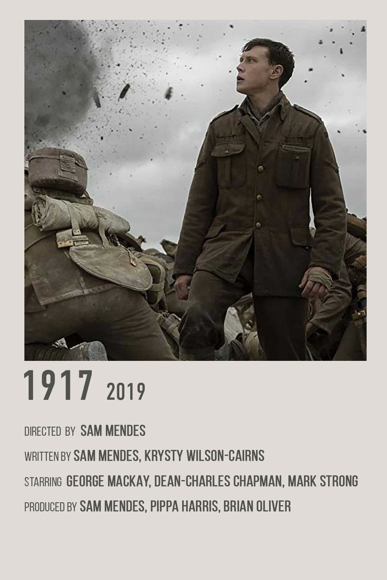 1917 Film Retro Polaroid Film Poster, Digital File Movie Wall Poster ...