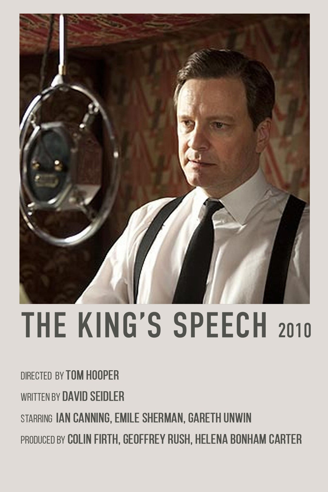 The King's Speech Retro Movie Poster, Digital Download, Colin Firth ...