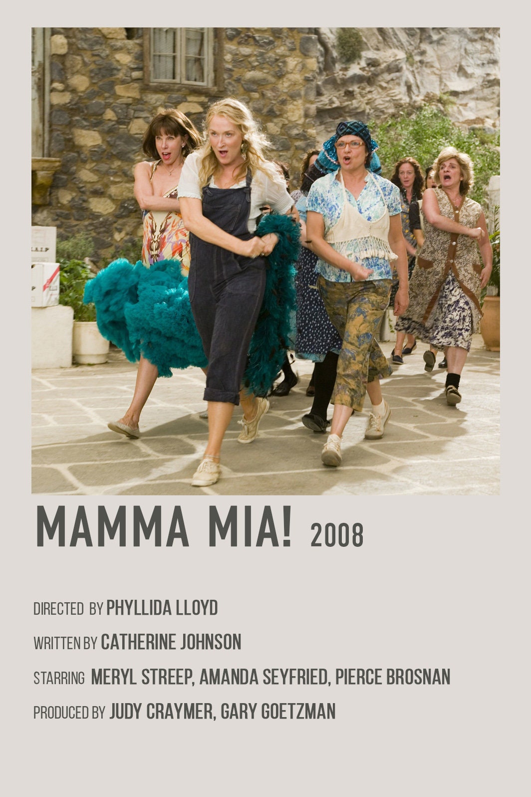 Mamma Mia Retro Movie Poster, Digital Download, Meryl Streep Amanda ...