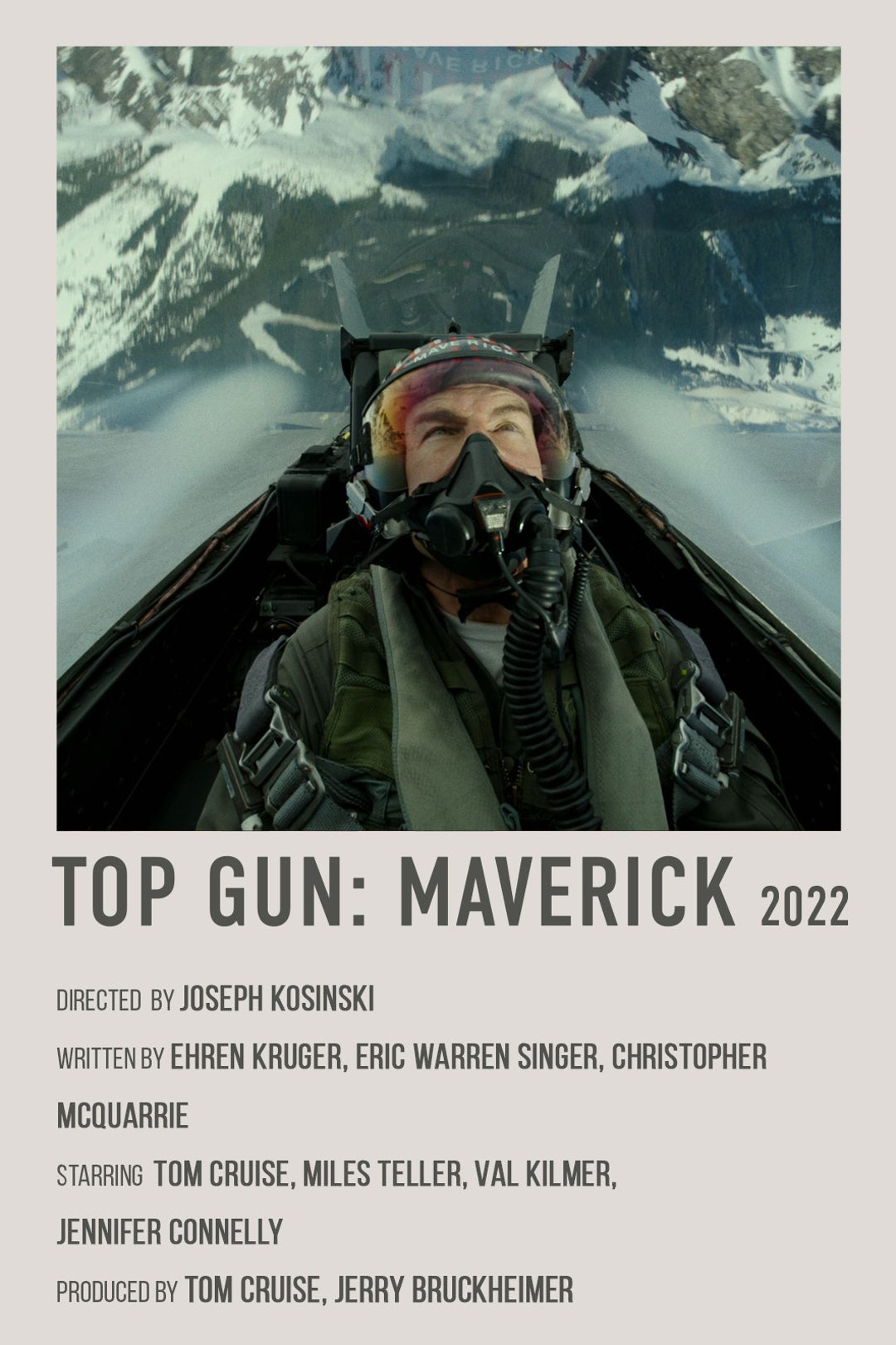 Top Gun: Maverick Retro Movie Poster, Digital Download, Tom Cruise ...