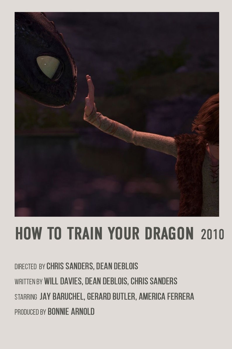 How to Train Your Dragon Retro Movie Poster, Digital Download, HTTYD ...