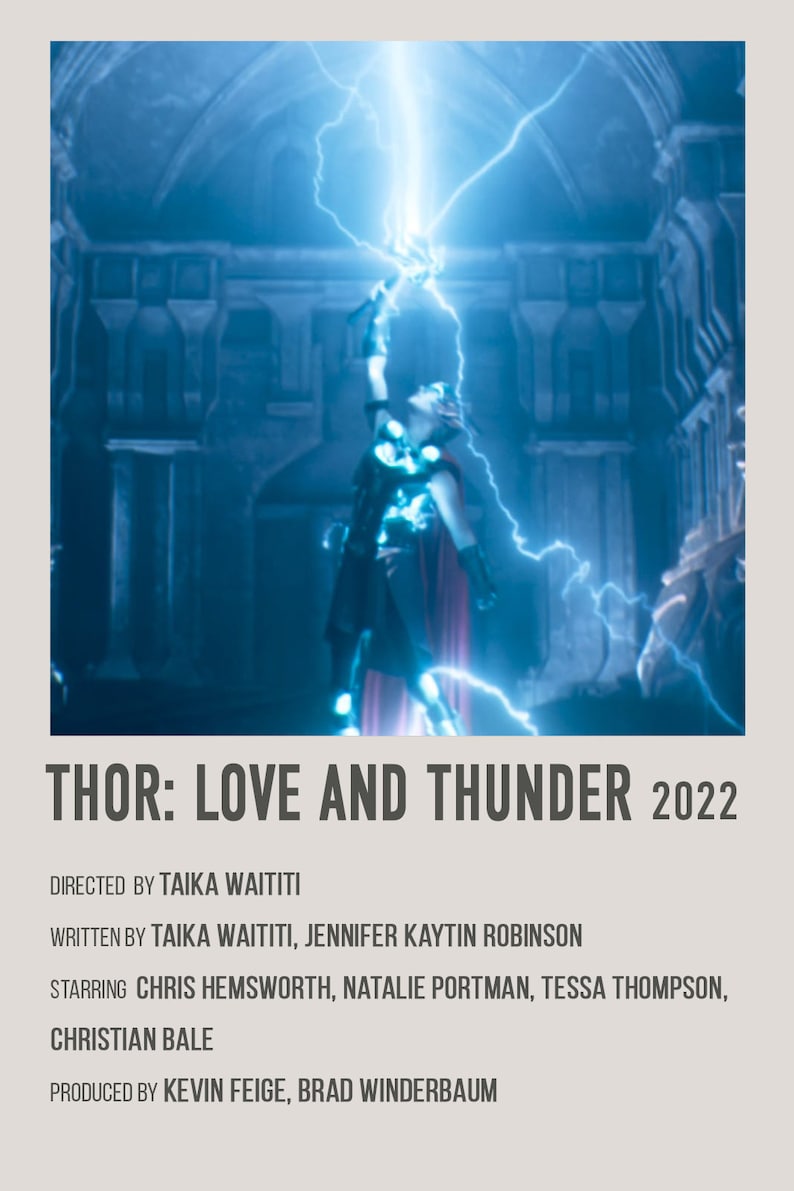 Thor: Love and Thunder Retro Film Poster, Digital Download, MCU Marvel ...