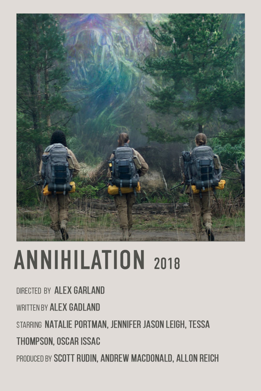 Annihilation Retro Movie Poster, Digital Download, Polaroid Film Poster ...