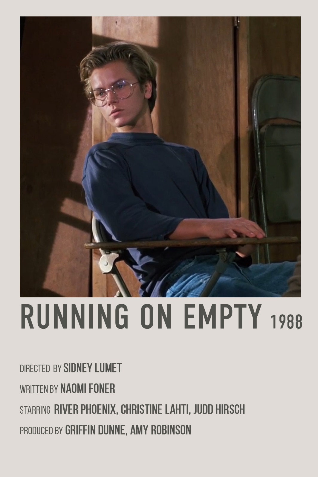 Running on Empty Retro Movie Poster, Digital Download, River Phoenix ...
