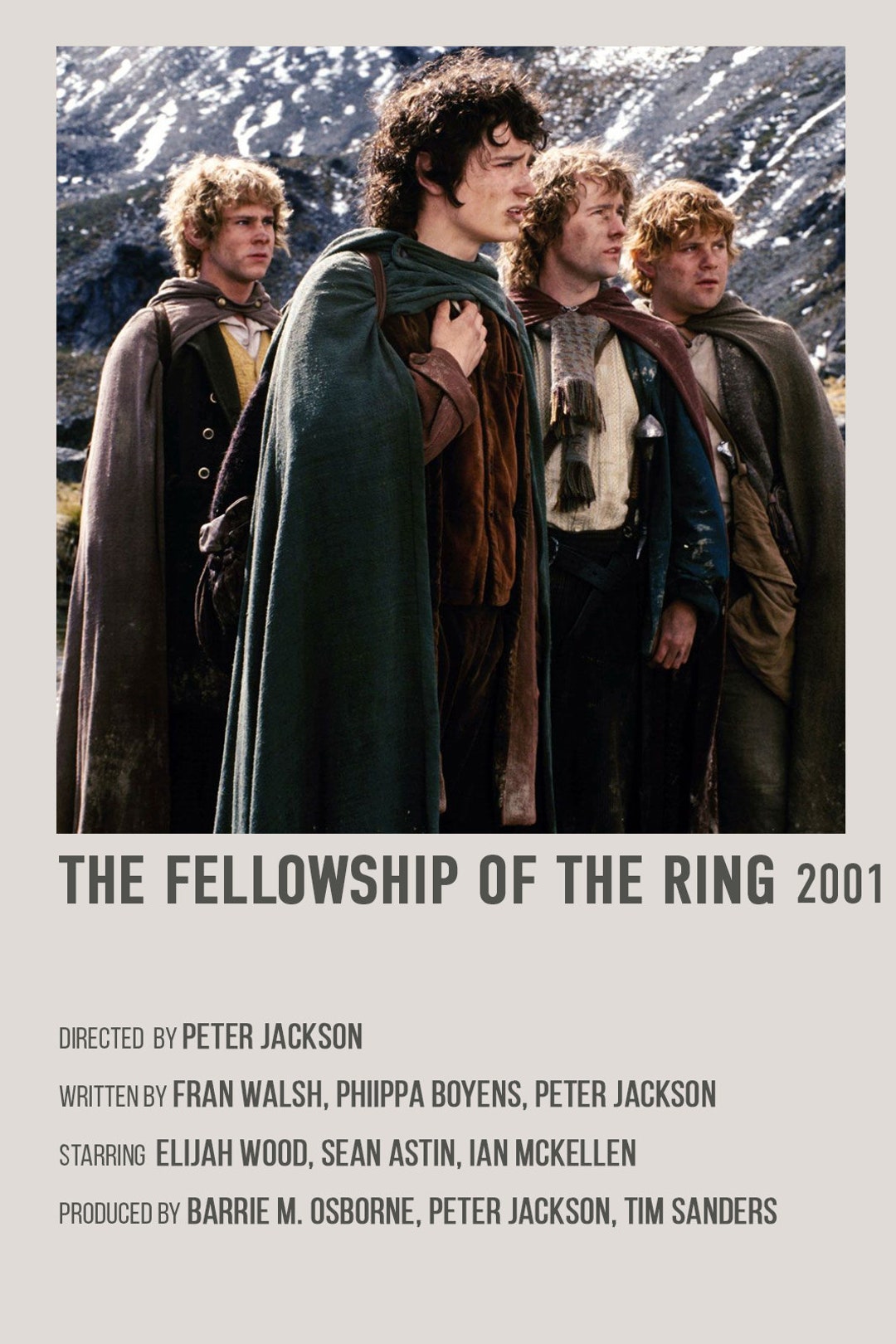 The Fellowship of the Ring Retro Movie Poster, Digital Download, LOTR ...