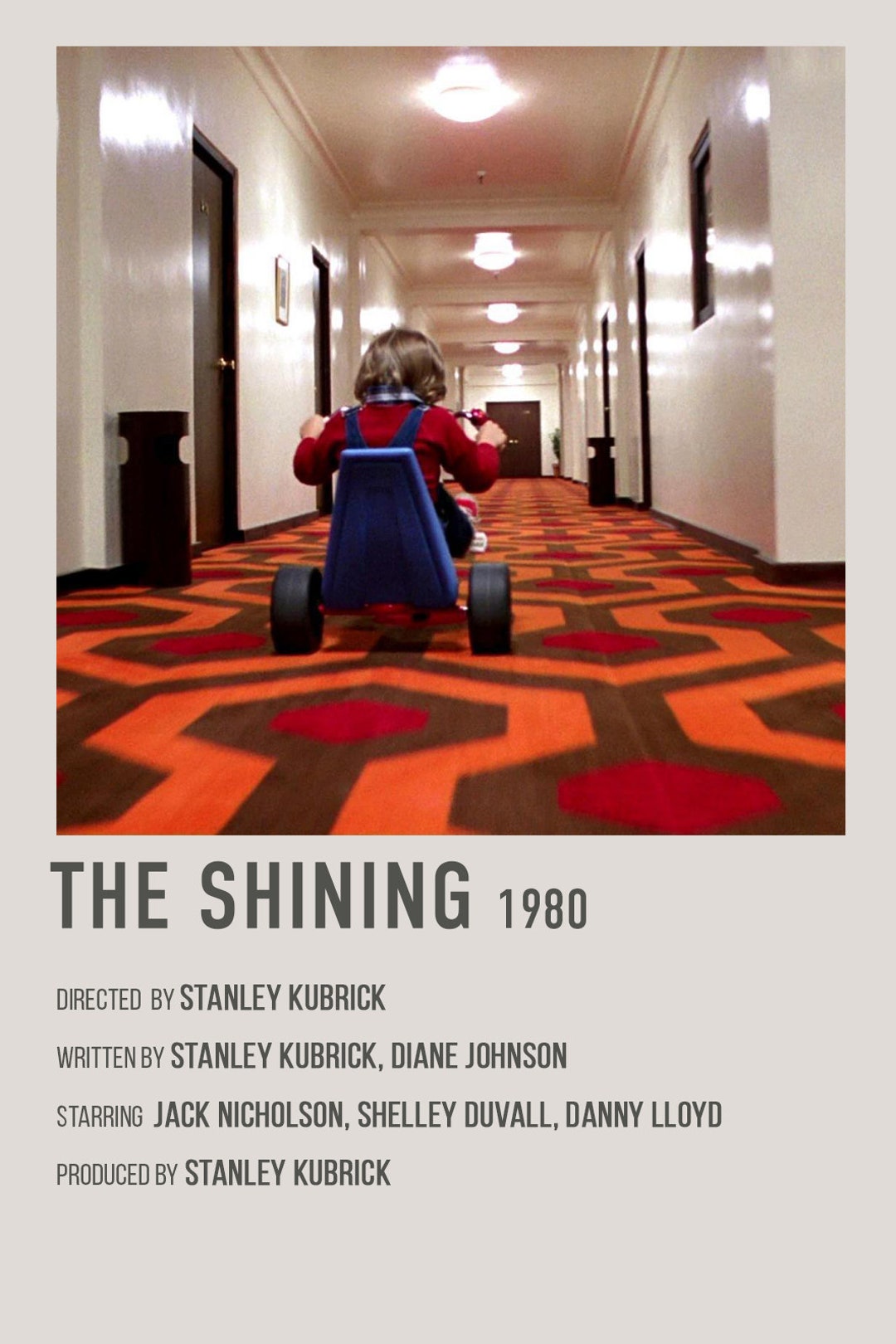 The Shining Retro Movie Poster, Digital Polaroid Download, Horror Film ...