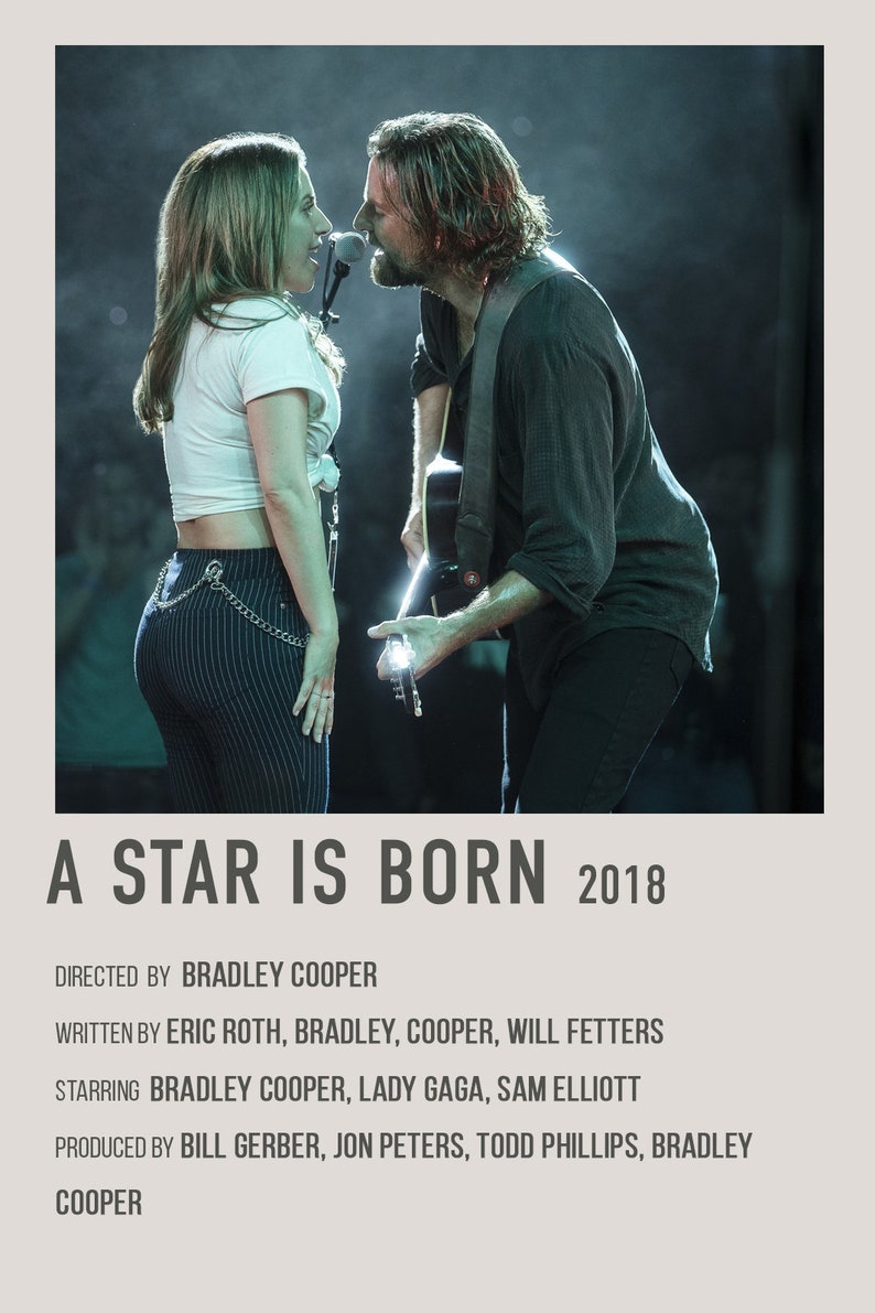 A Star is Born Retro Polaroid Poster, Digital Film Poster, Digital ...