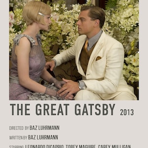 The Great Gatsby Retro Movie Poster, Digital Download - Etsy