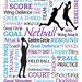 Netball Typography Print DIGITAL FILE Netball Poster, Netball Wall Art ...