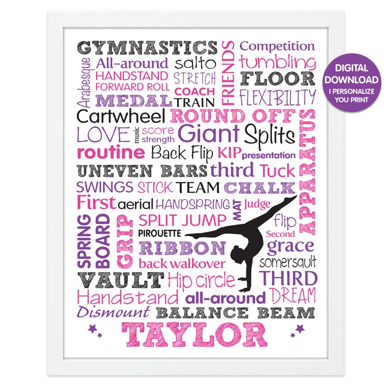 Gymnastics Poster - Etsy