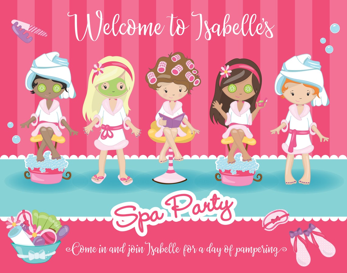 Pamper Party Sign. Spa Party Sign. Pamper Spa Birthday Party | Etsy
