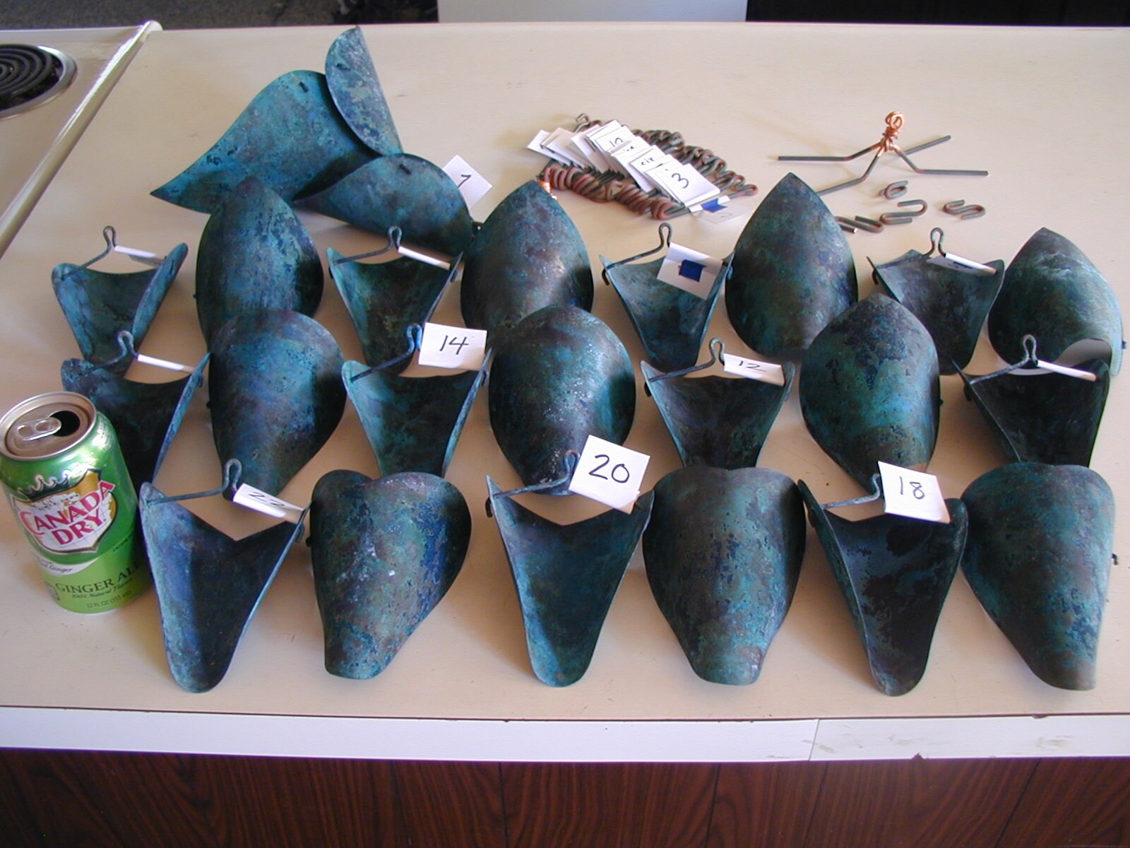 9-foot Cascading Water COPPER RAIN CHAIN Handmade Plant Sculpture for ...