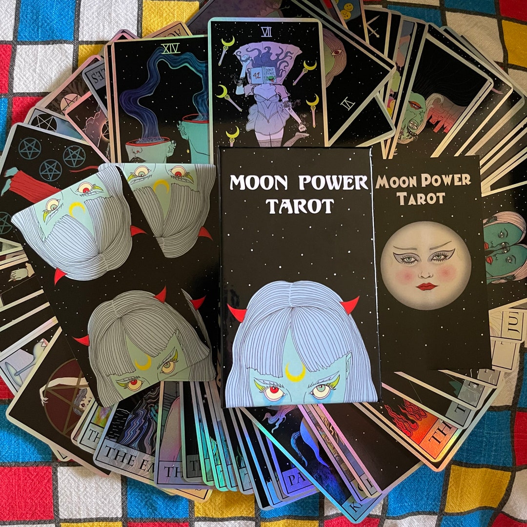 Holographic Moon Power Tarot 2.0 - Etsy
