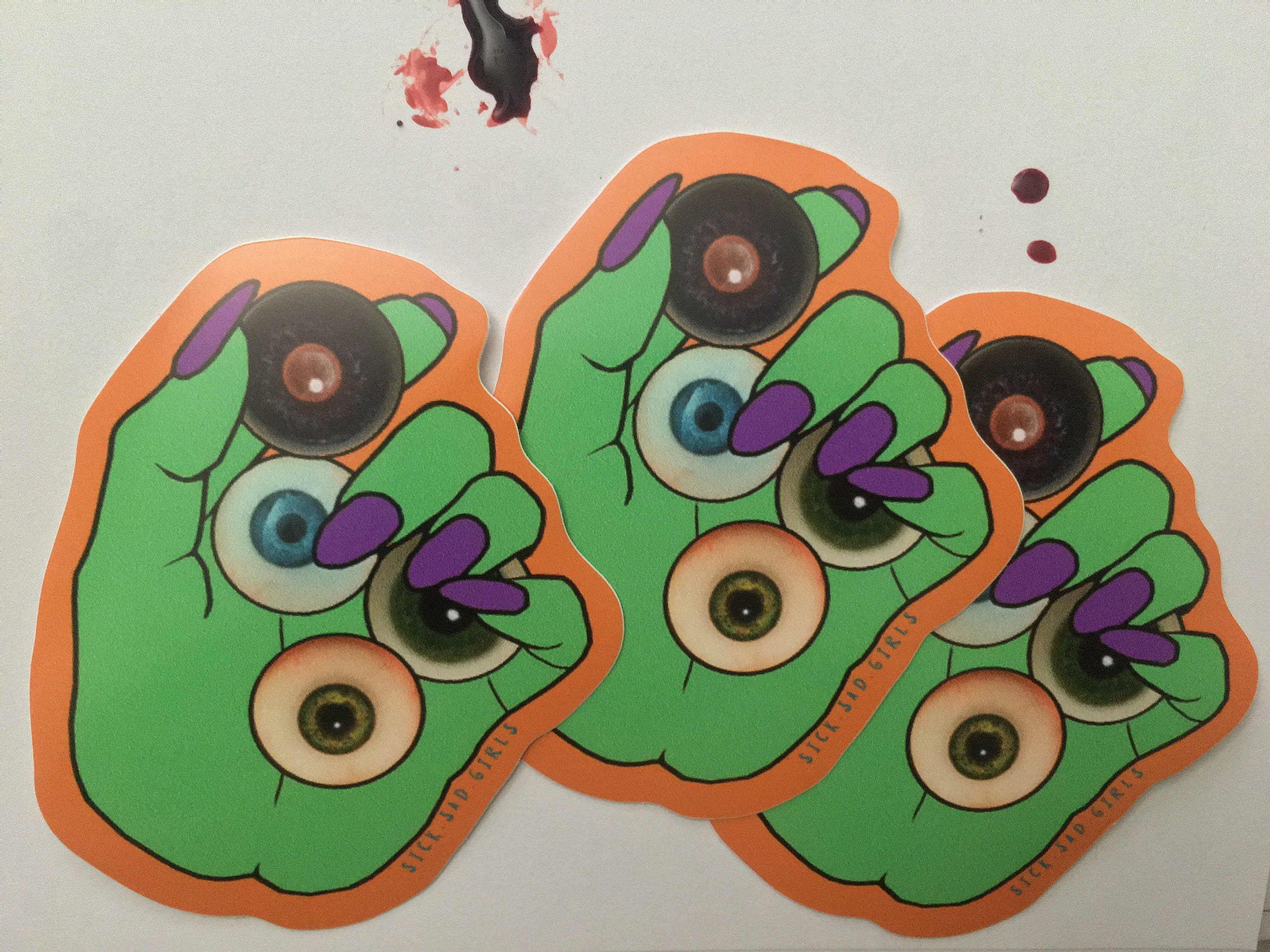 Handful of Eyes Vinyl Sticker | Etsy