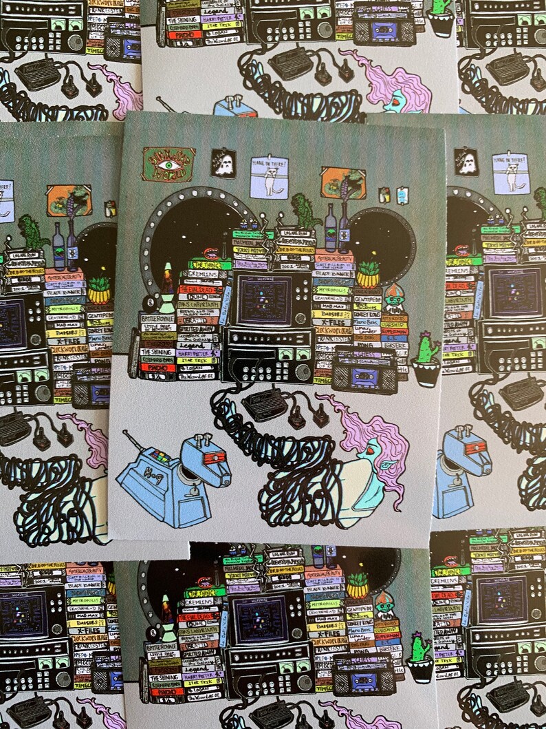 Tangled in VHS 4" Vinyl Sticker - Etsy