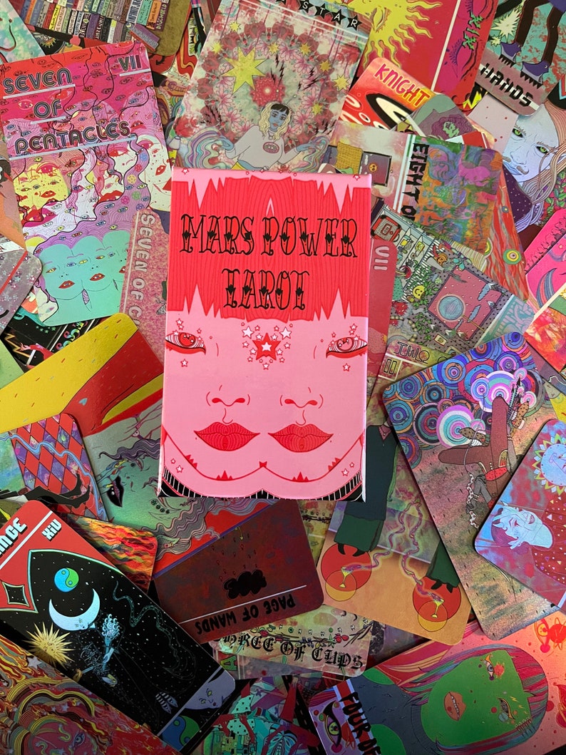 Mars Power holographic Card Faces Tarot Deck - Etsy