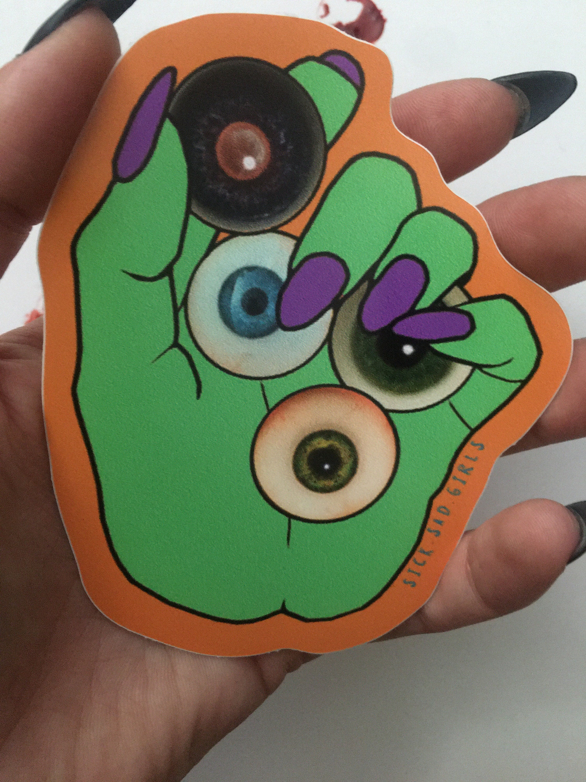 Handful of Eyes Vinyl Sticker | Etsy