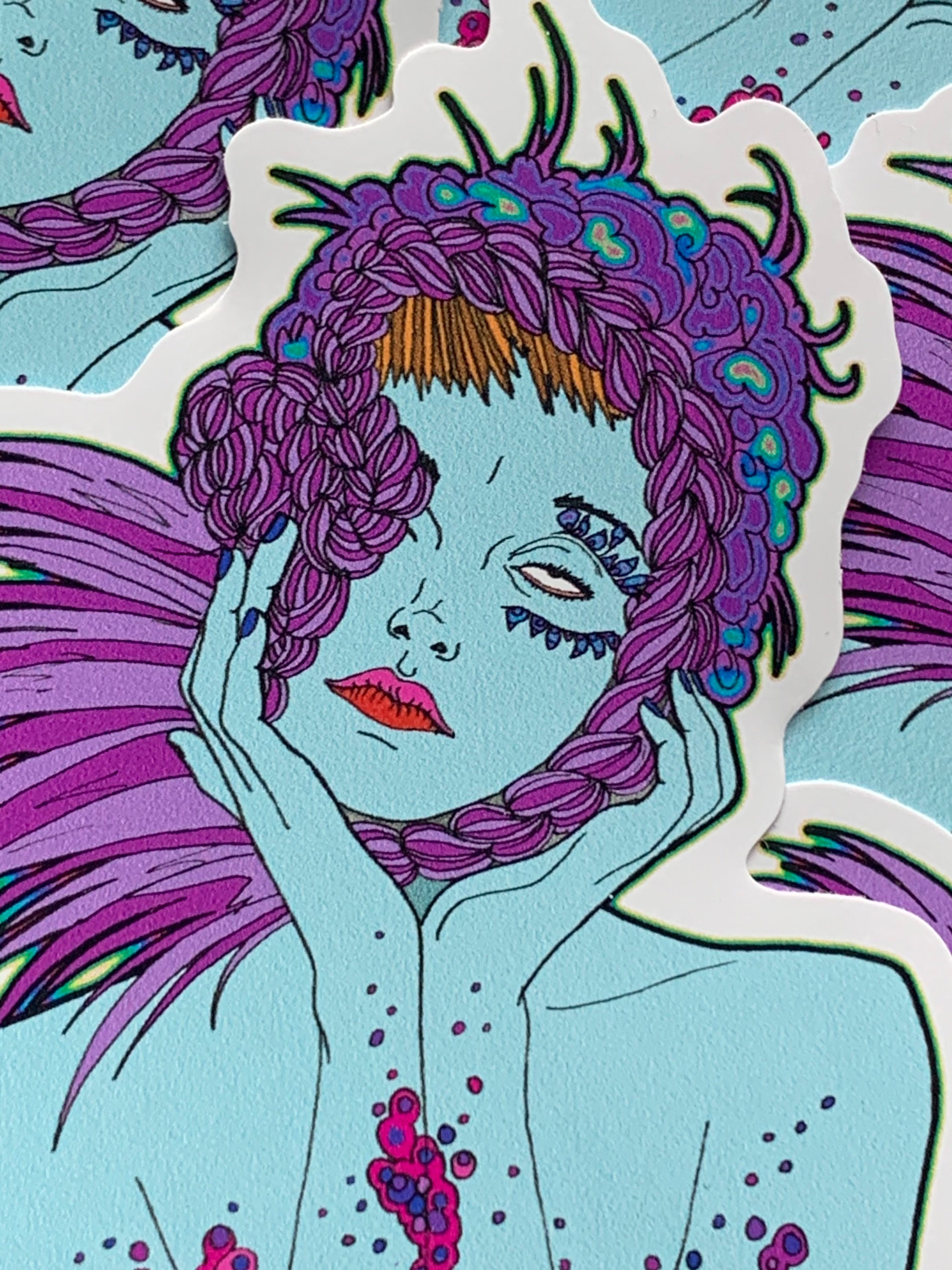 Feeling Blue 4" Vinyl Sticker - Etsy