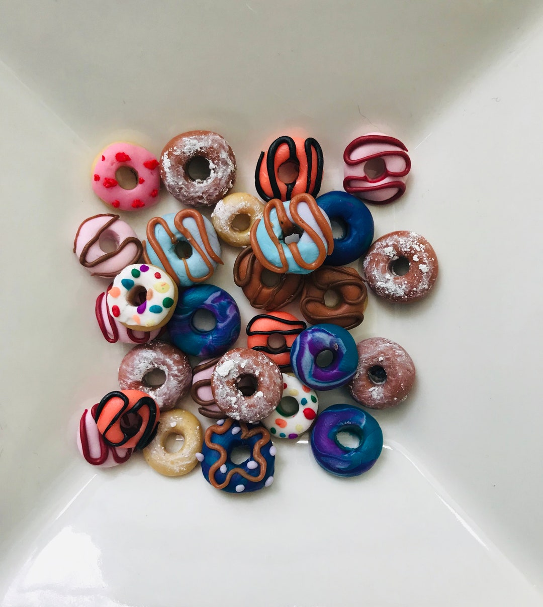 Miniature Doughnut, Polymer Clay Doughnut, Doughnut With Sprinkles ...