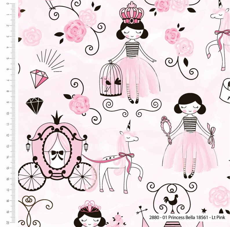 Princess Bella 100% Cotton Fabric Collection Crafts - Etsy
