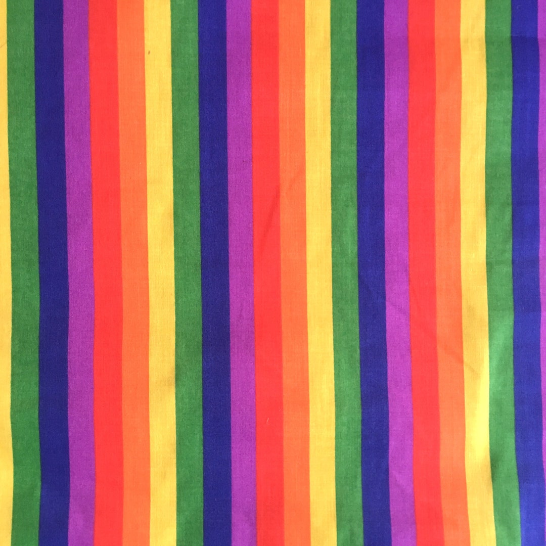 LBGTQ Pride Rainbow Poly Cotton Fabric, Material, Dressmaking, Crafts ...