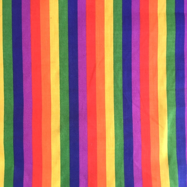 Rainbow Cotton Fabric by the Yard - Etsy