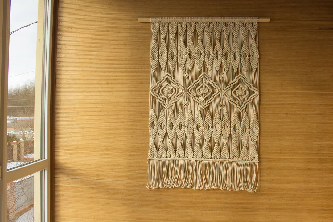 Macrame Mural, Large Macrame Wall Hanging, Woven Wall Art, Bedroom ...