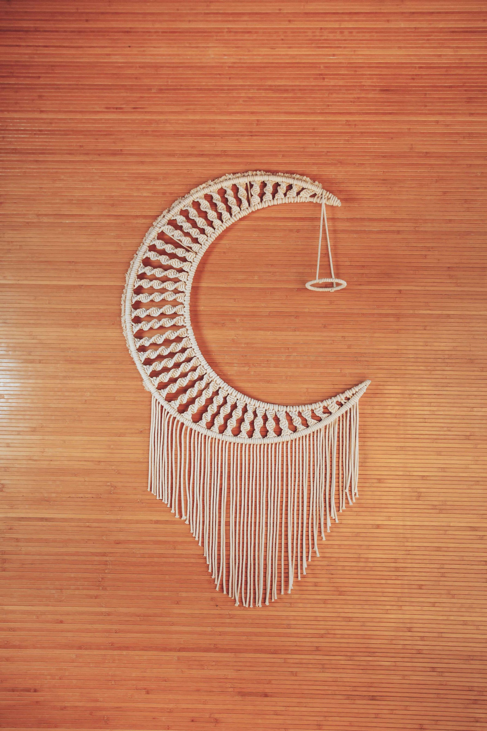 Crescent Moon Wall Hanging, Large Moon Wall Art, Modern Macrame, Hygge ...