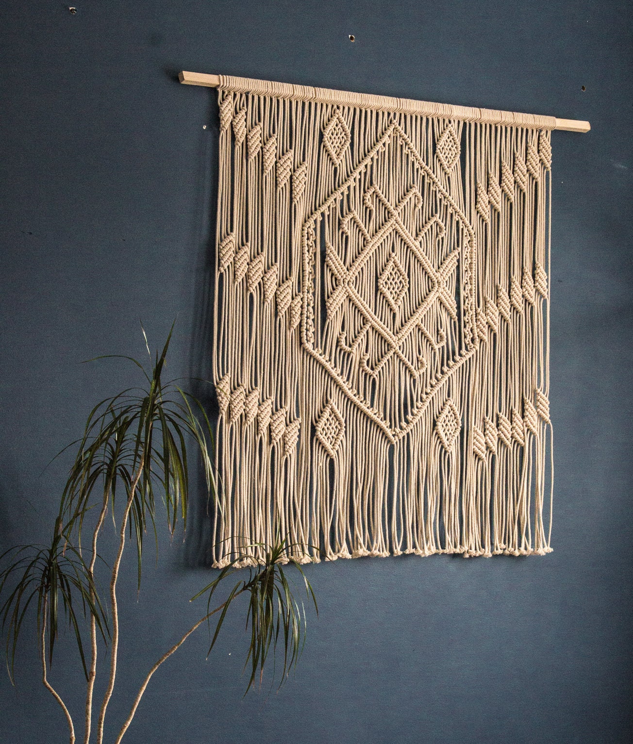 Large Macrame Wall Hanging Macrame Wall Art Yarn Wall | Etsy